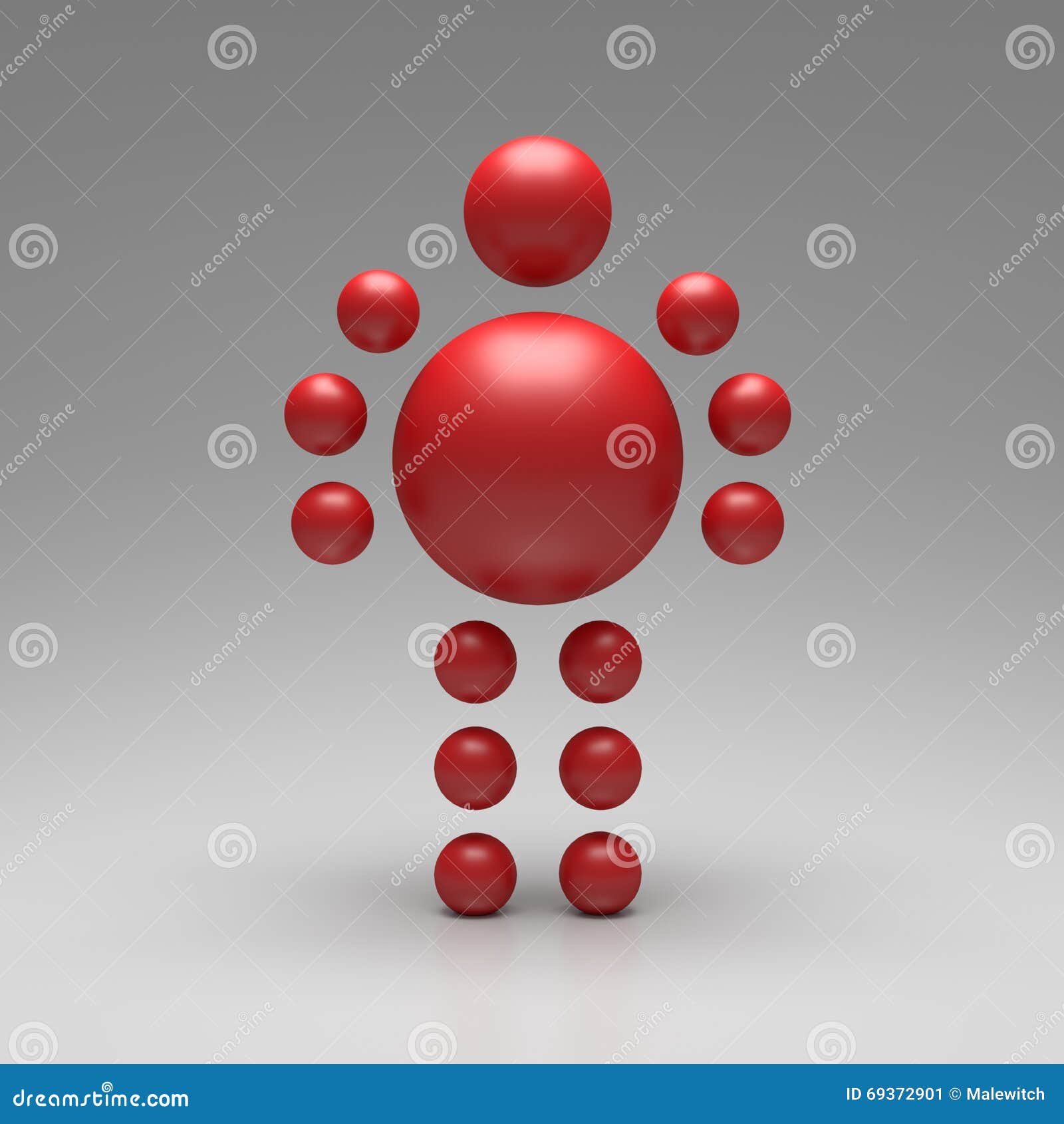 3D Abstract Ballman Character Stock Illustration - Illustration of ...