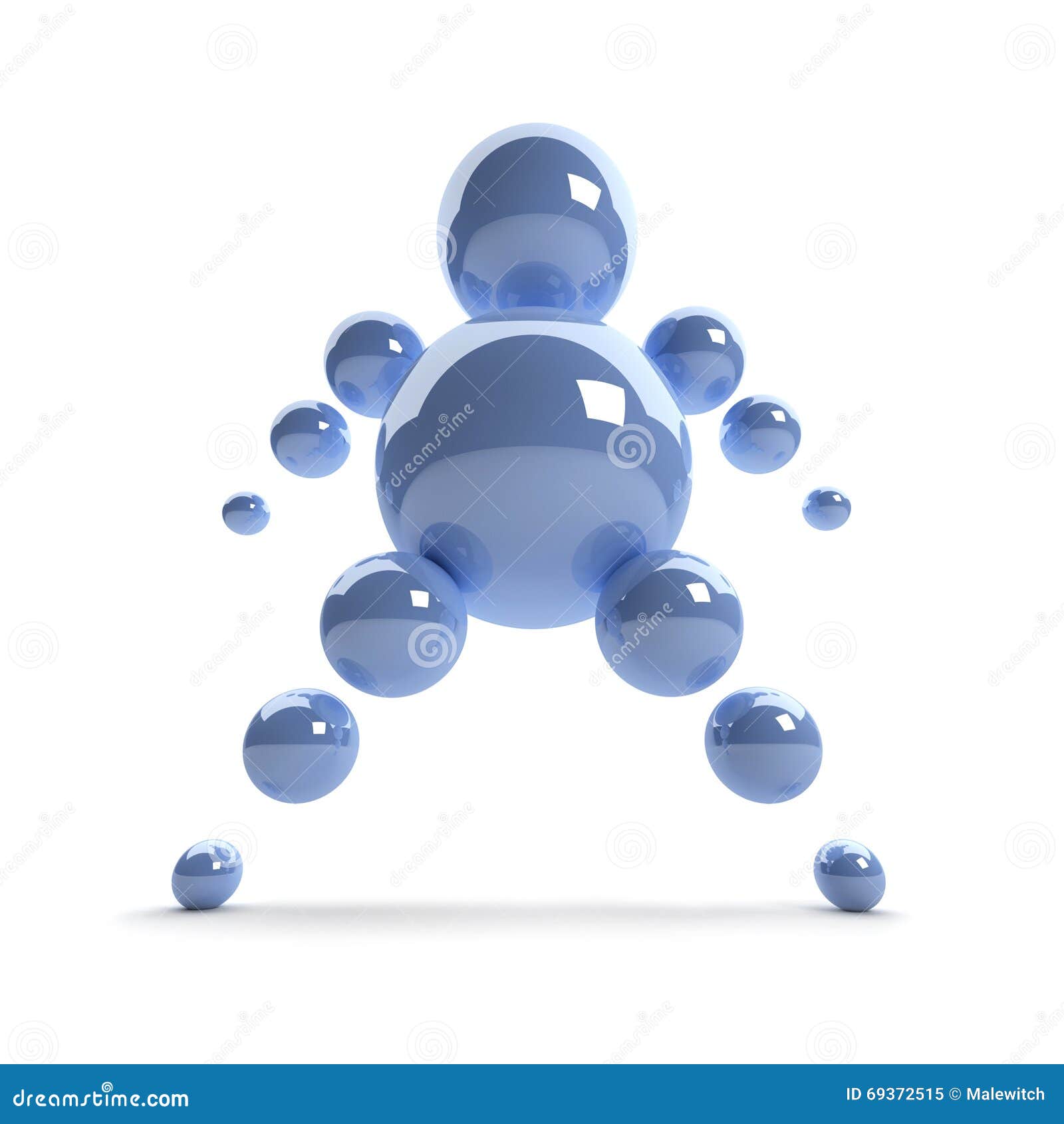 3D Abstract Ballman Character Stock Illustration - Illustration of ...