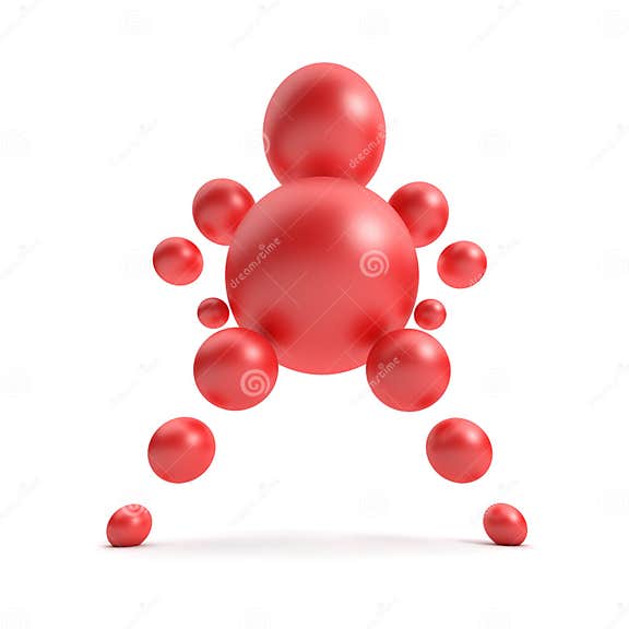 3D Abstract Ballman Character Stock Illustration - Illustration of ...