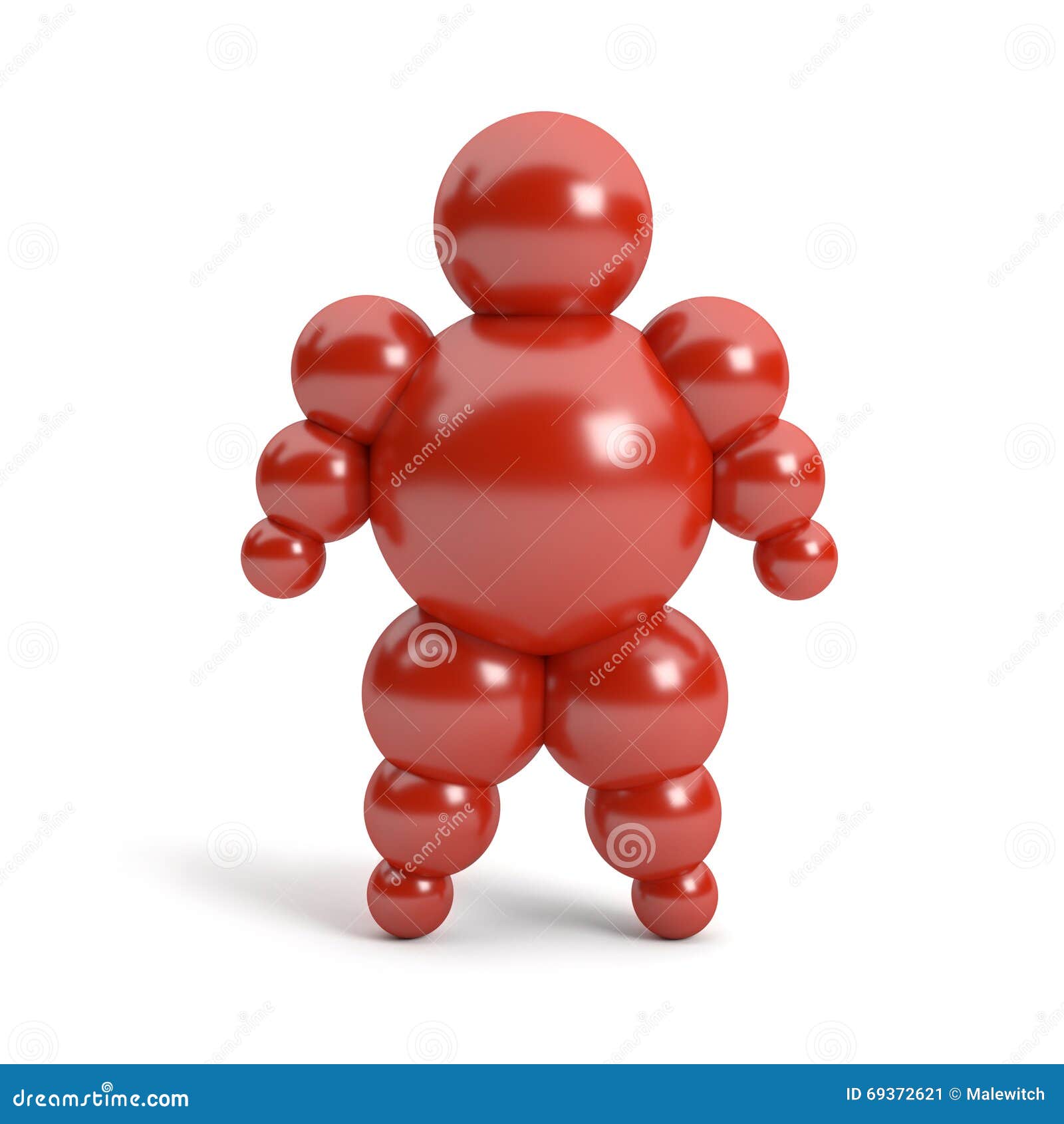 3D Abstract Ballman Character Stock Illustration - Illustration of ...