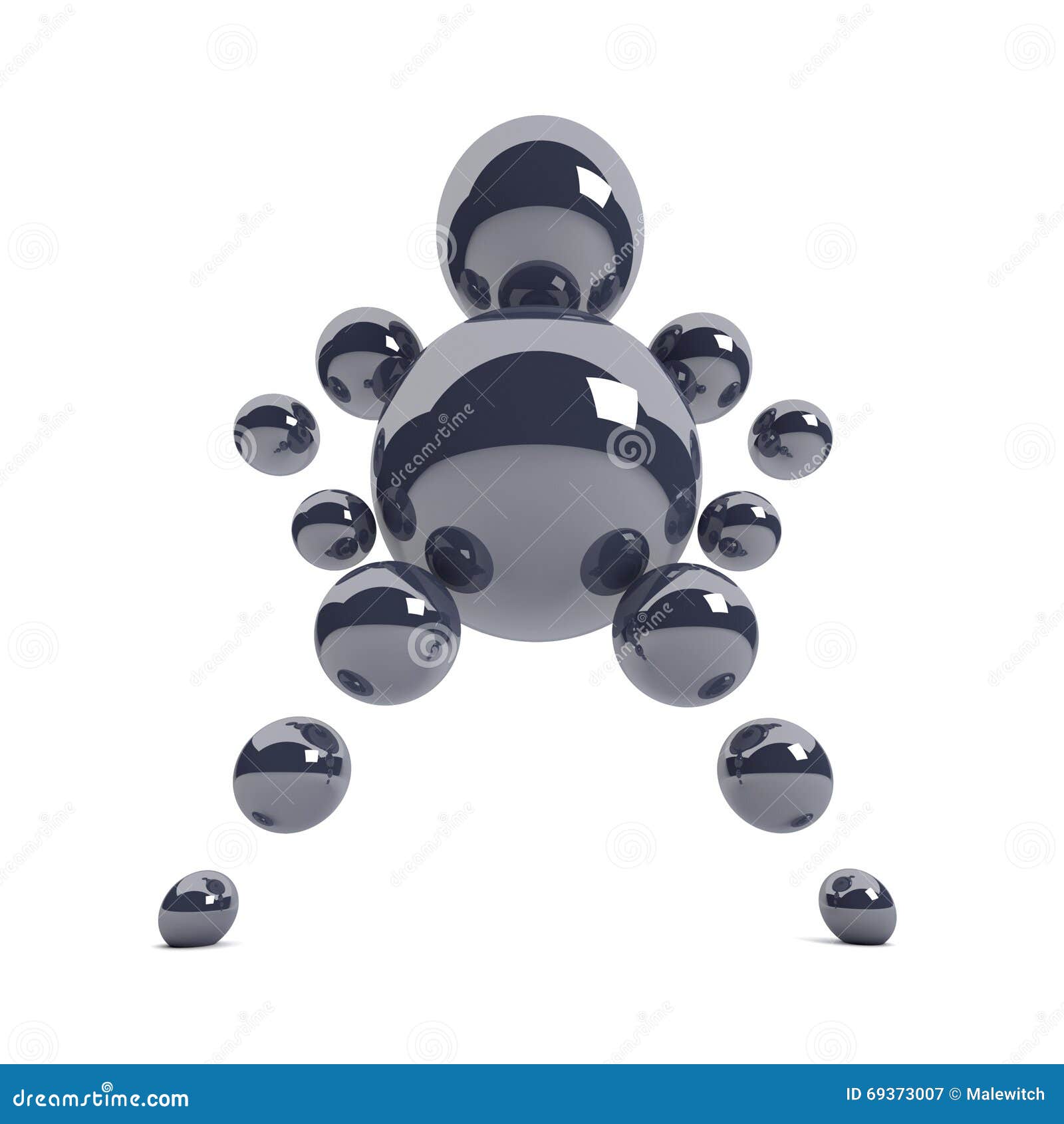 3D Abstract Ballman Character Stock Illustration - Illustration of cute ...