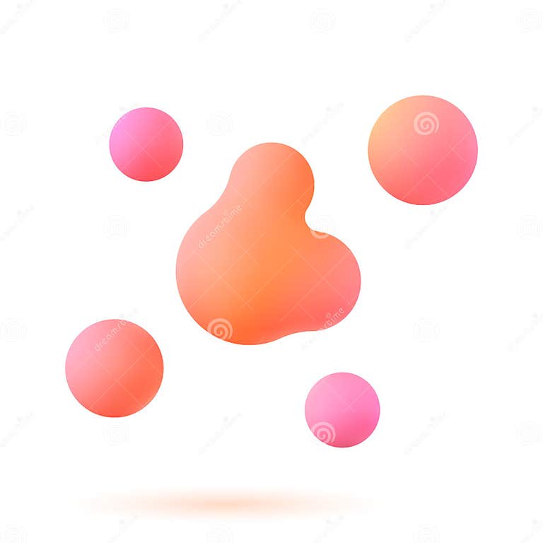 3d abstract blobs set. stock illustration. Illustration of gradient ...