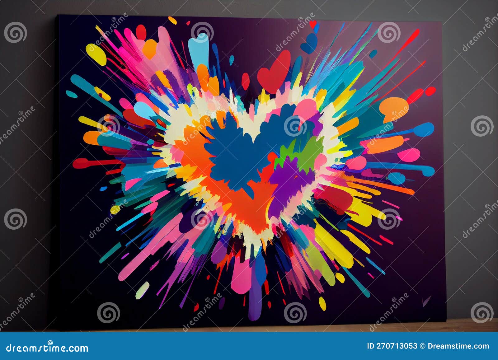 Burst Of Colors In The Sky As Confetti Cannons Stock Image ...