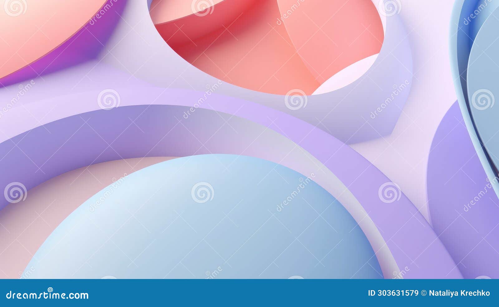 3D Abstract Circle Background, Combination of Harmonious Shapes in ...