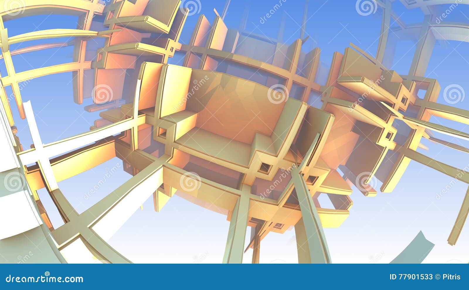 3D Shapes Floating Colorful Fluids In Weightlessness Stock Photography ...