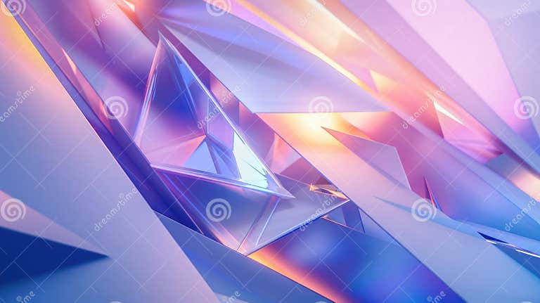 3D Abstract Composition with Intersecting Lines and Triangles Forming ...