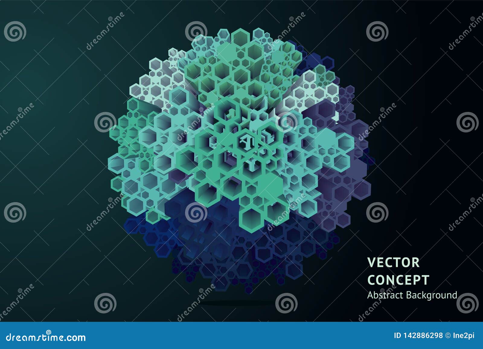 3d Abstract Concept with Volume Effect. Perspective Composition with ...