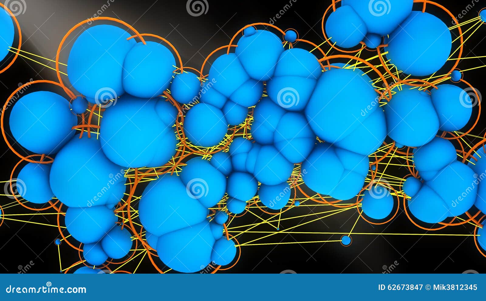 3d abstract connections stock illustration. Illustration of network ...