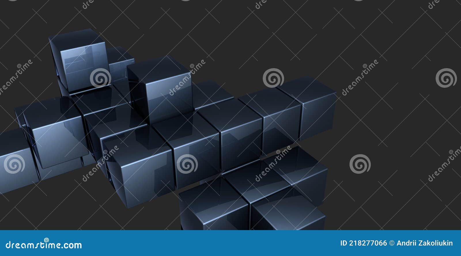 3d Abstract Cubes Background. 3d Illustration Stock Illustration ...