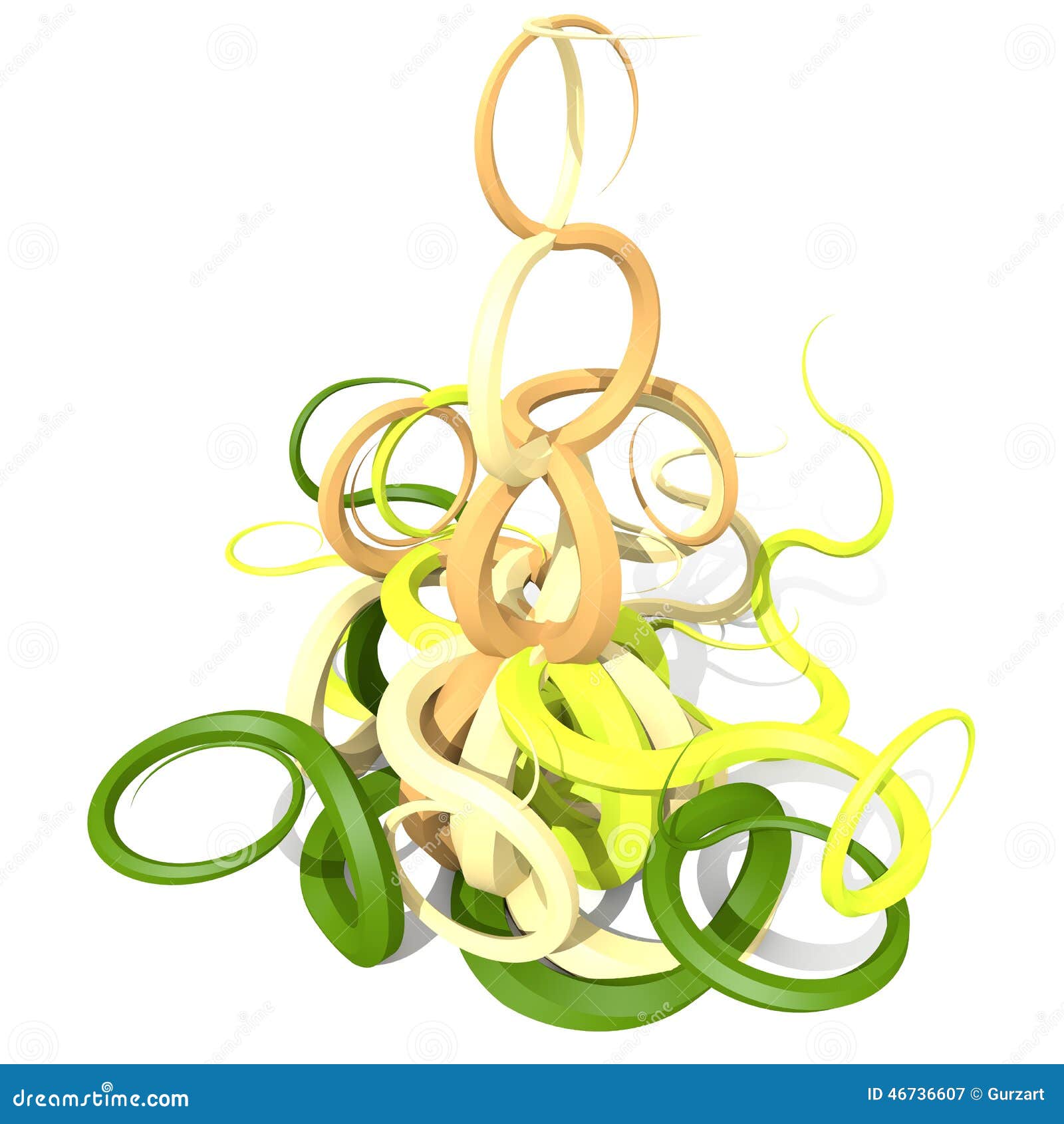 3d abstract curved shapes stock illustration. Illustration of modern ...