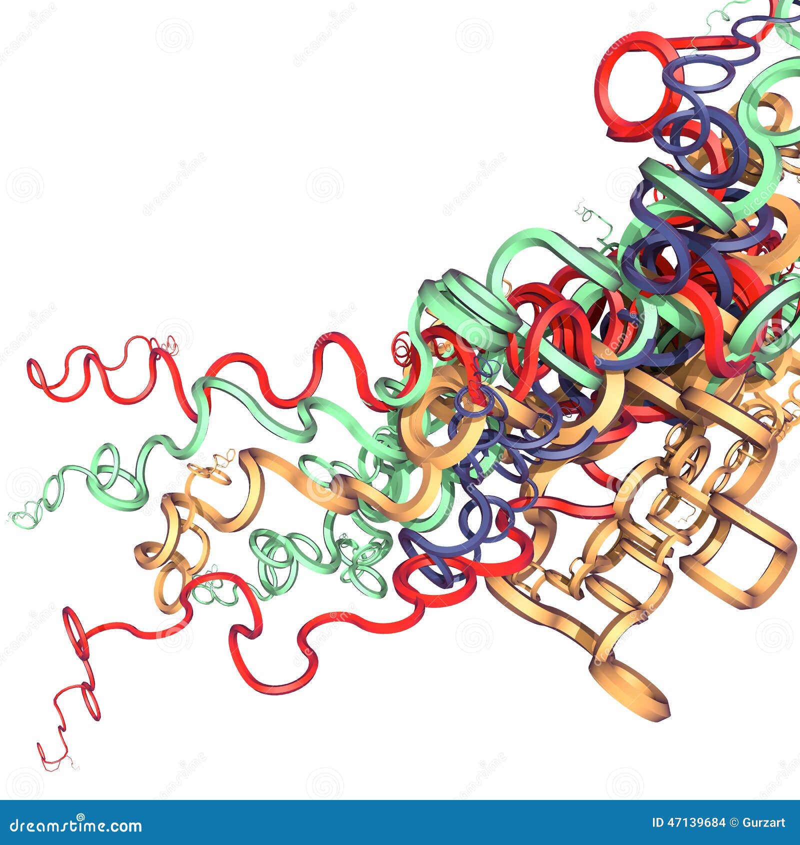 3d abstract curved shapes stock illustration. Illustration of abstract ...