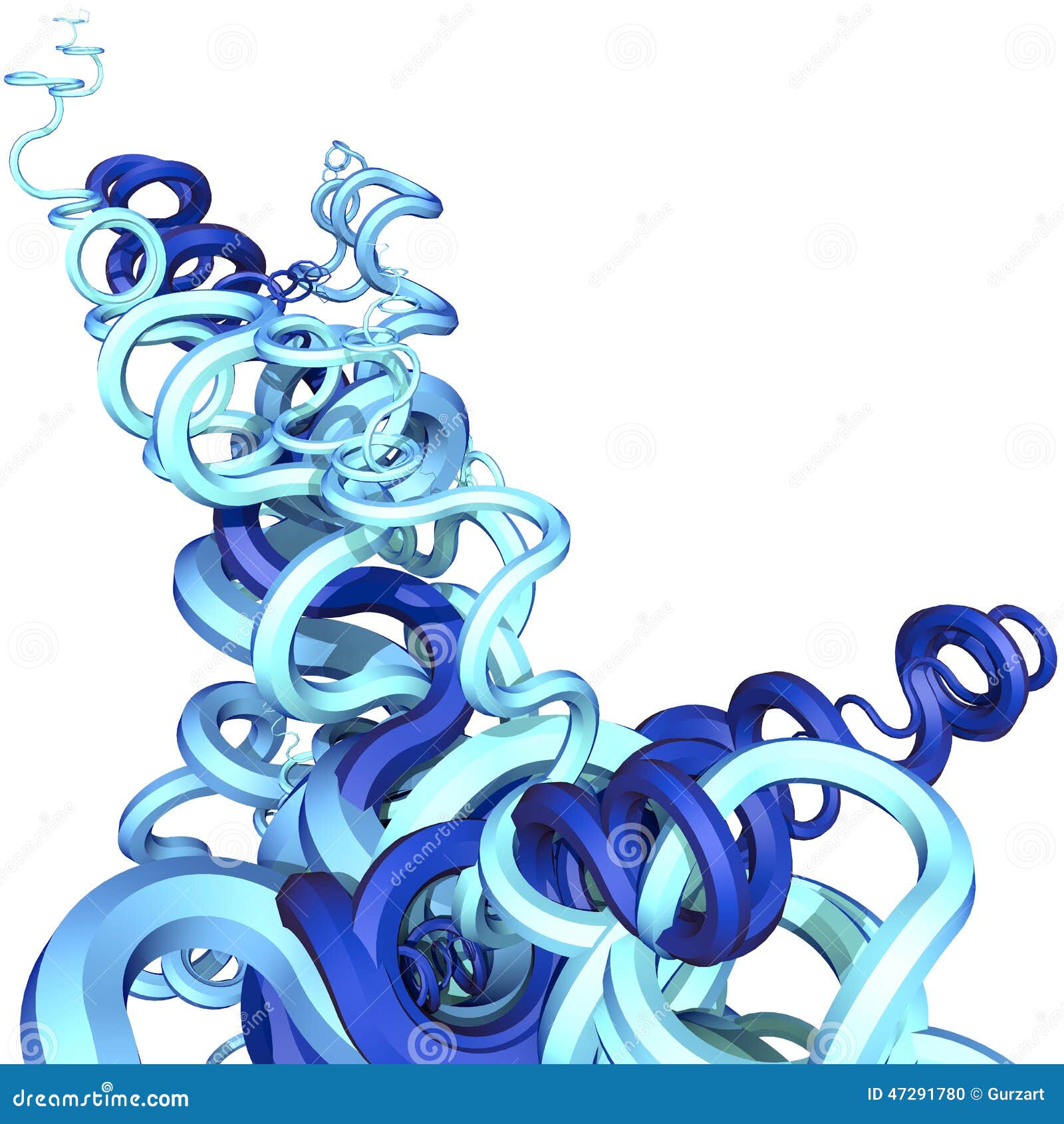 3d abstract curved shapes stock illustration. Illustration of backdrop ...