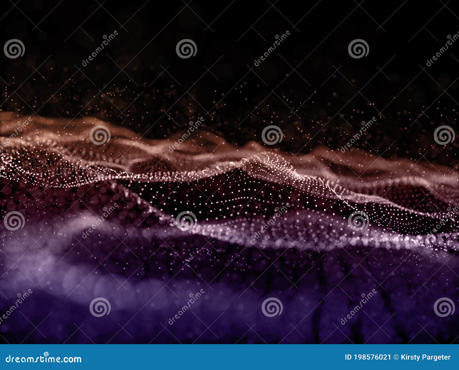 3D Abstract Cyber Particles Background with Shallow Depth of Field ...