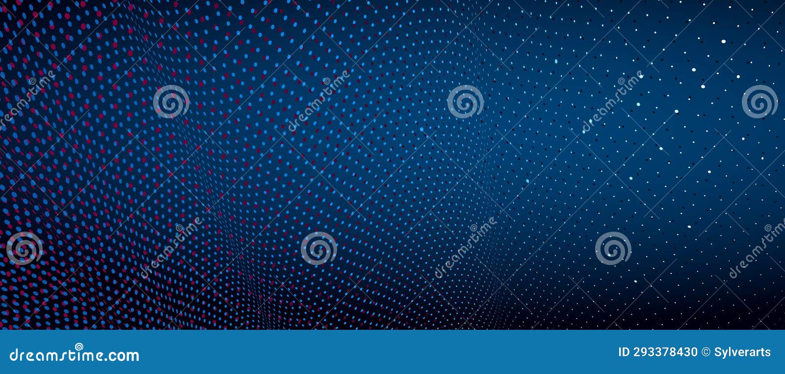 3D Abstract Dark Blue Background with Dots Pattern Vector Design ...