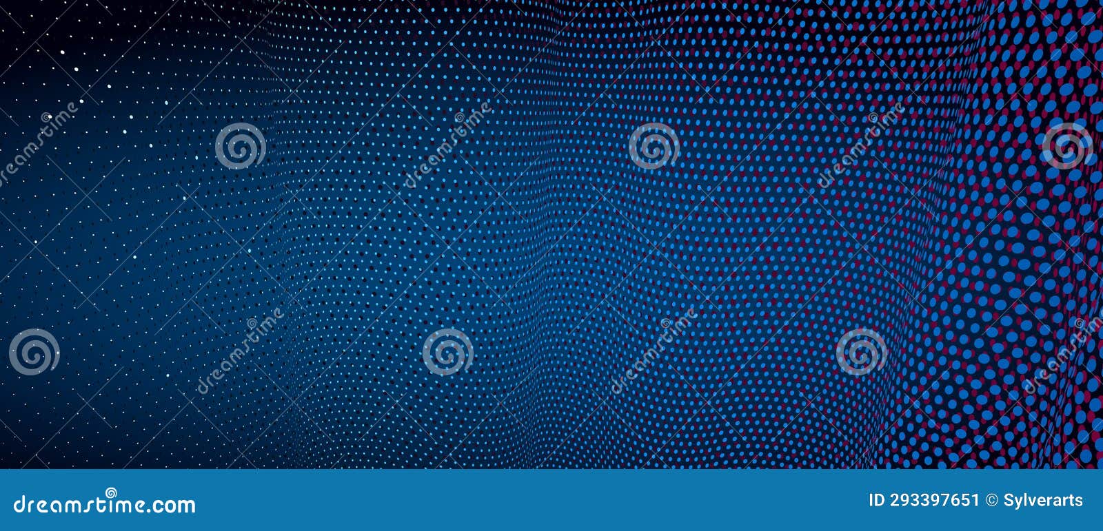 3D Abstract Dark Blue Background with Dots Pattern Vector Design ...