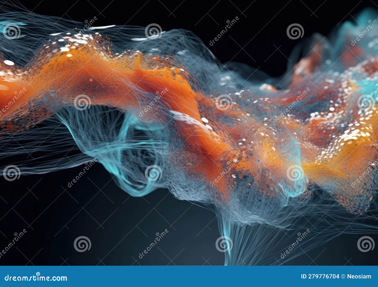 3d Abstract Data Visualization Background Stock Illustration