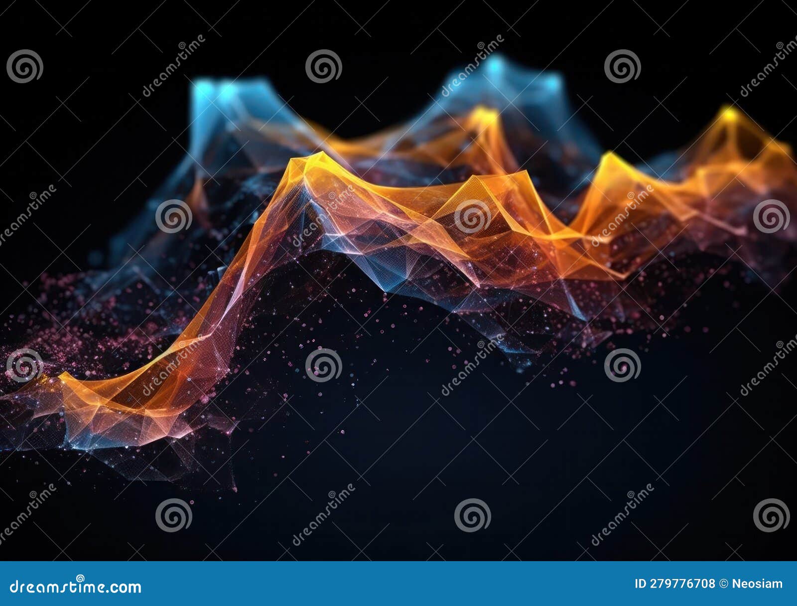 3d Abstract Data Visualization Background Stock Illustration Illustration Of Analytics