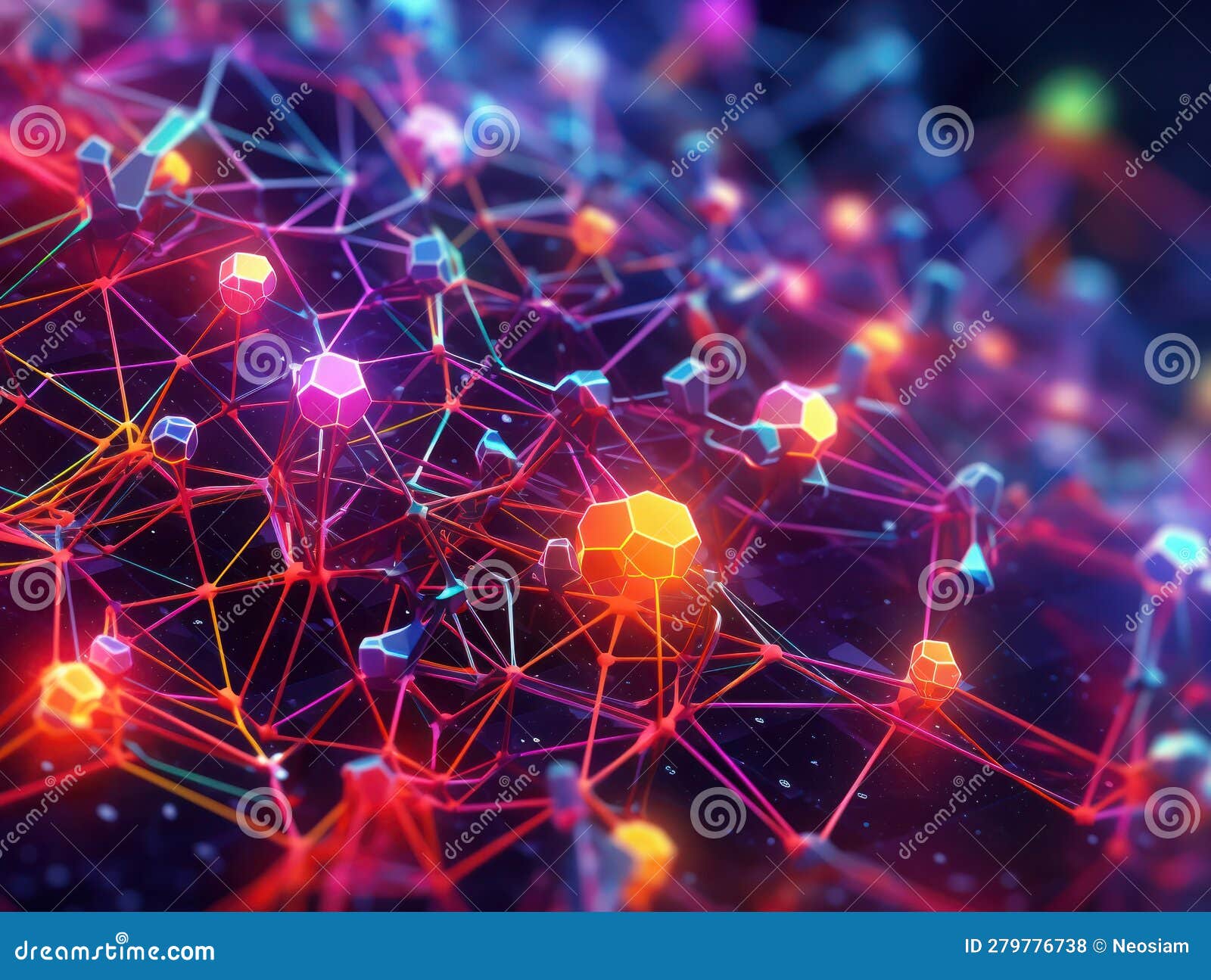 3d Abstract Data Visualization Background Stock Illustration Illustration Of Artificial Link