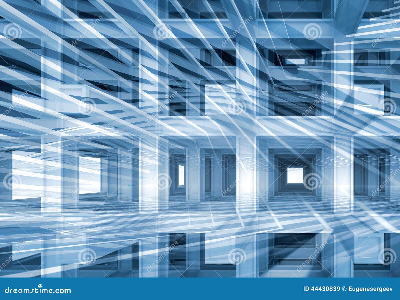 3d Abstract, Digital Background with Blue Construction Stock ...