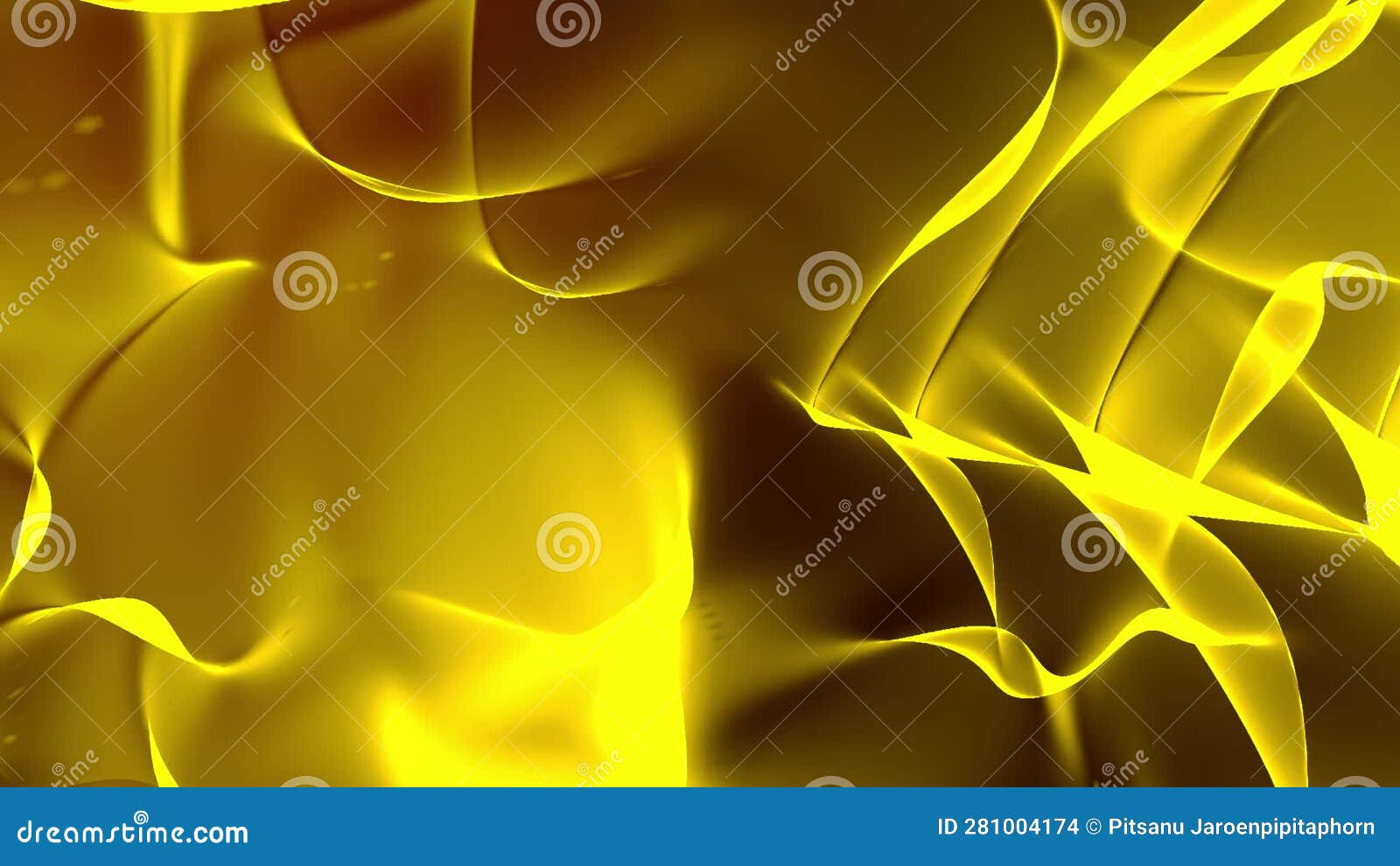 3D Abstract Digital Technology Animated Yellow Light Particles on ...
