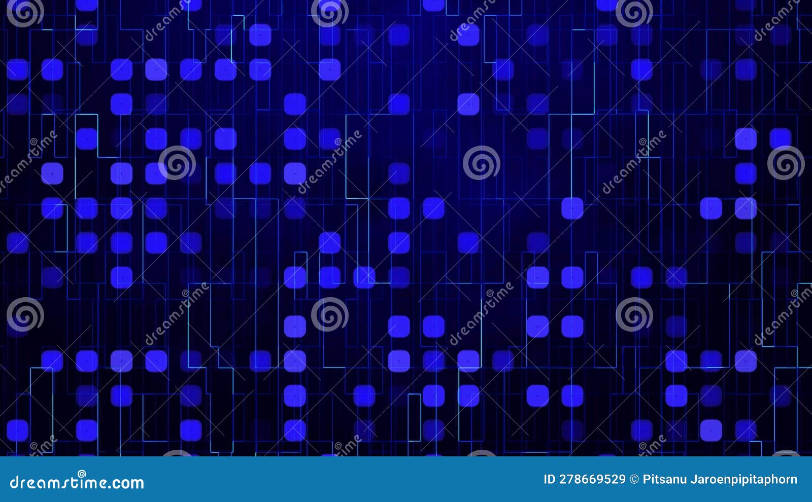 3D Abstract Digital Technology Blue Animation Blue Background. Stock ...