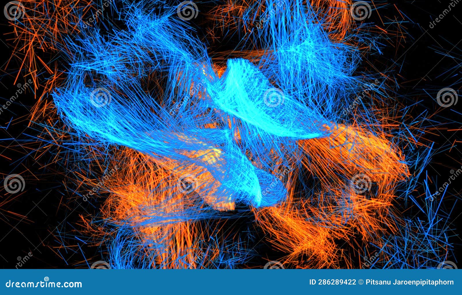 3D Abstract Digital Technology Particles Fragmentation and Mixing of ...