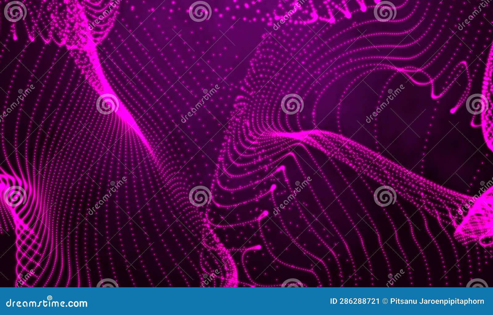 3D Abstract Digital Technology Pink Light Particles on Pink Background ...