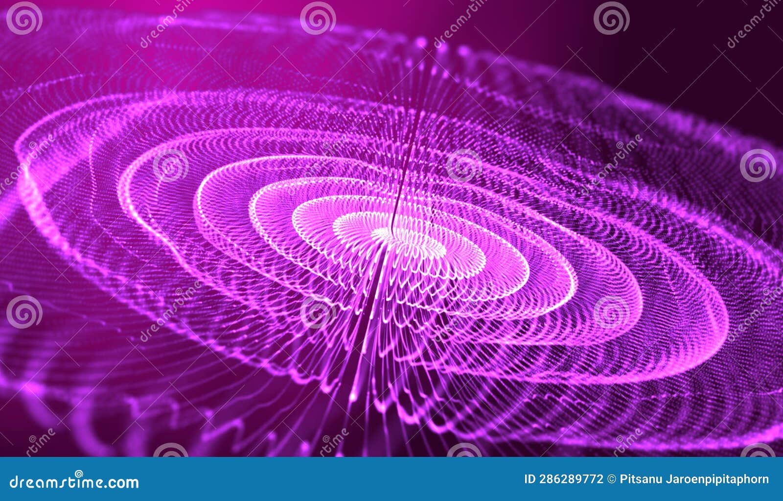 3D Abstract Digital Technology Pink Light Particles Network on Pink ...