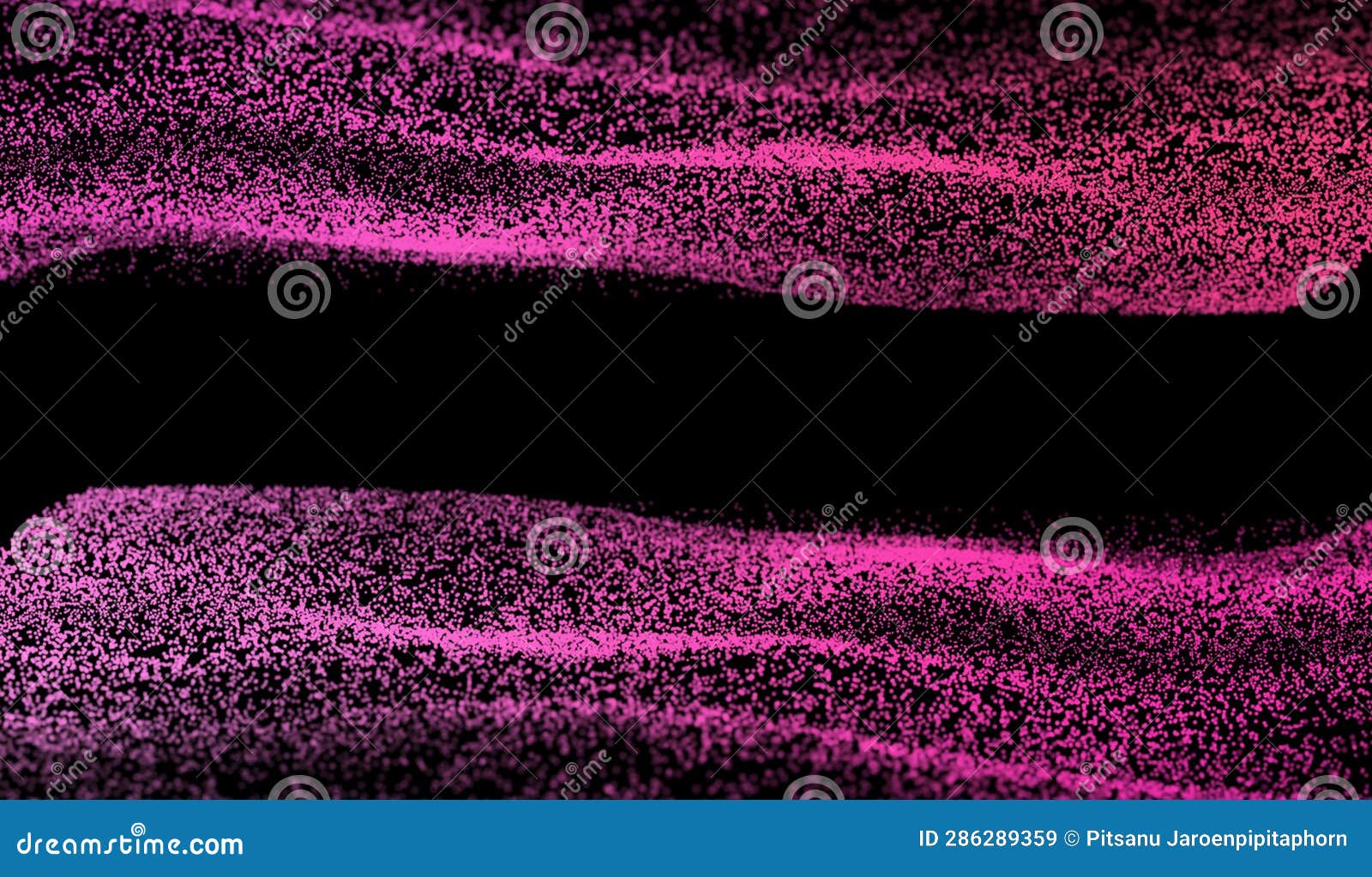 3D Abstract Digital Technology Pink Particles Network on Black ...