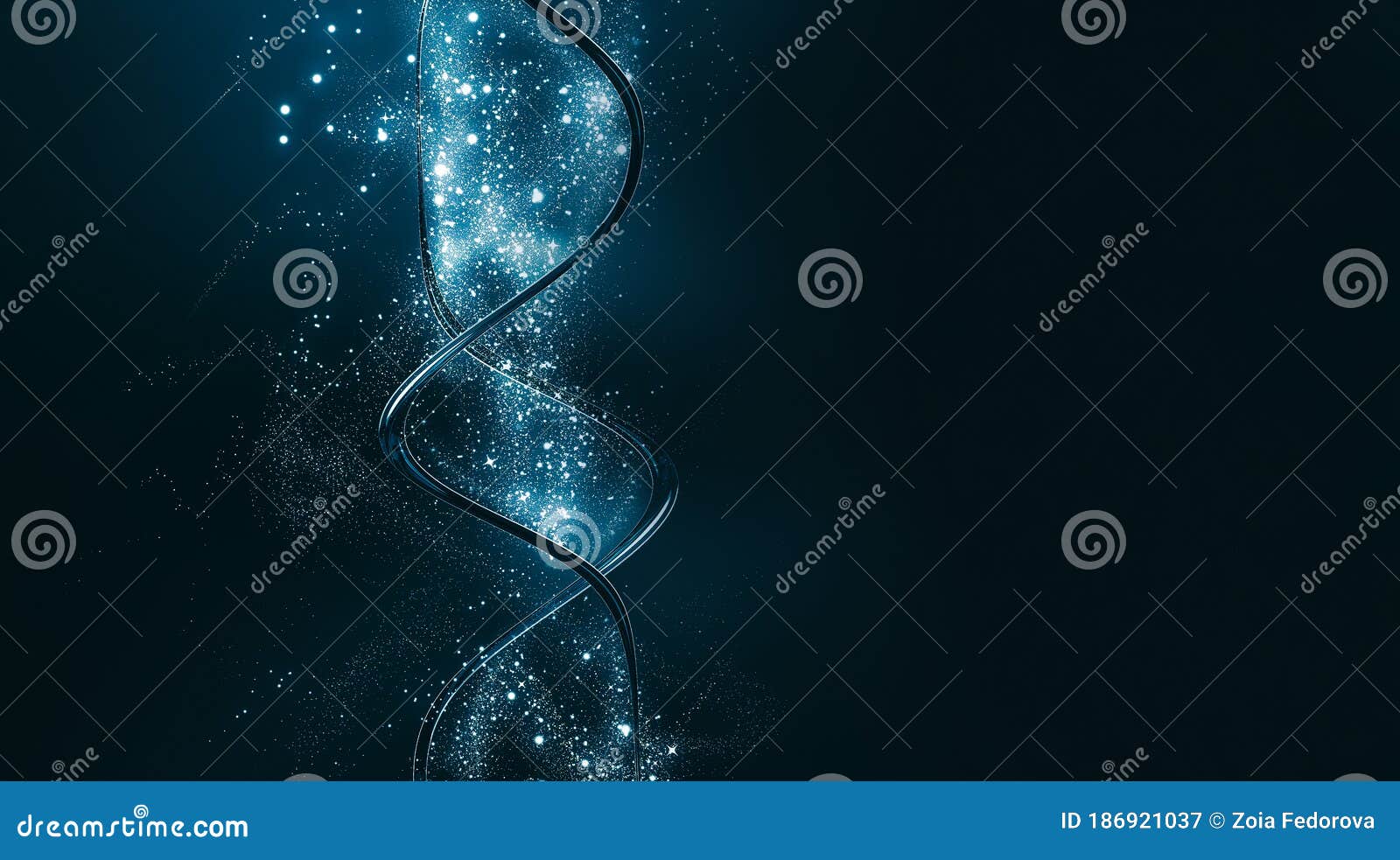 3D abstract dna strands stock illustration. Illustration of microscopic ...