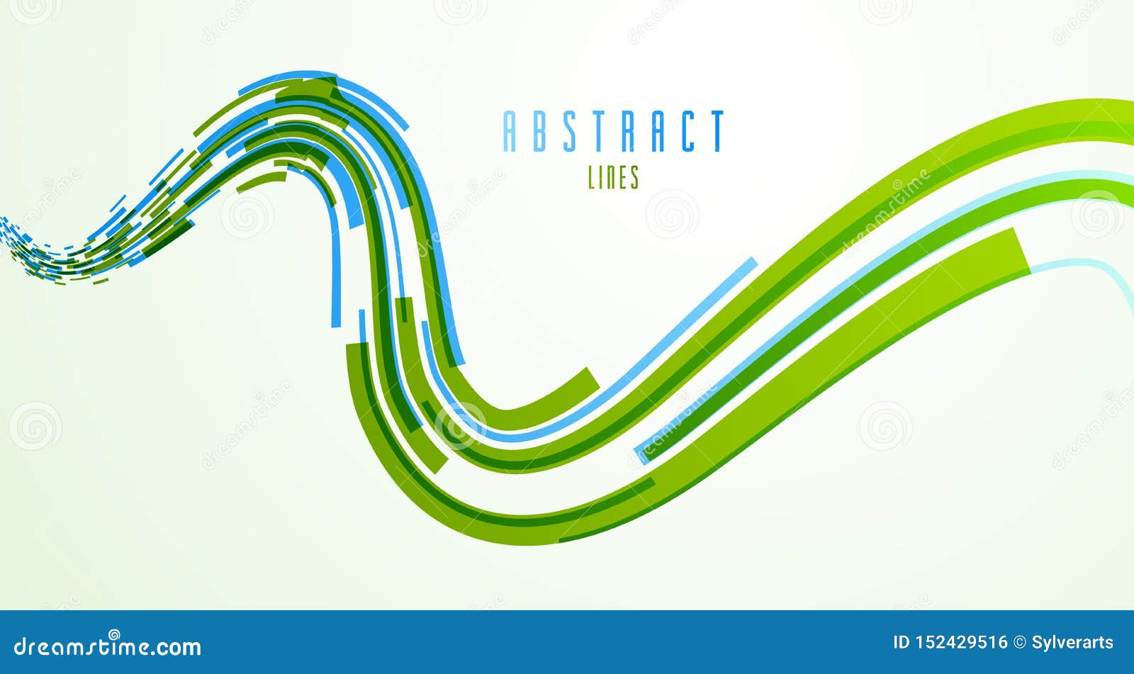 3D Abstract Dynamic Lines in Motion Vector Background, Technology or ...