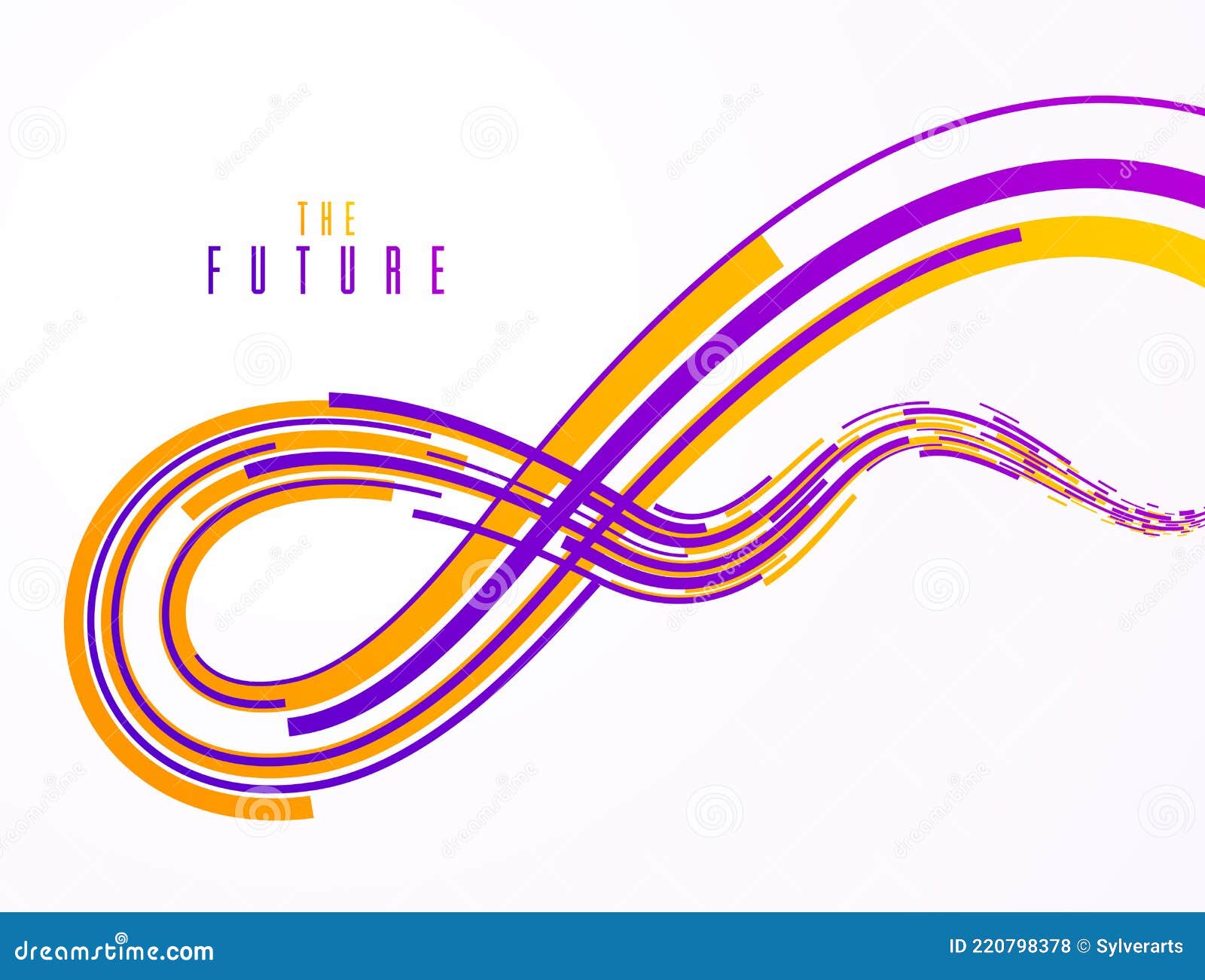 3D Abstract Dynamic Lines in Motion Vector Background, Technology or ...