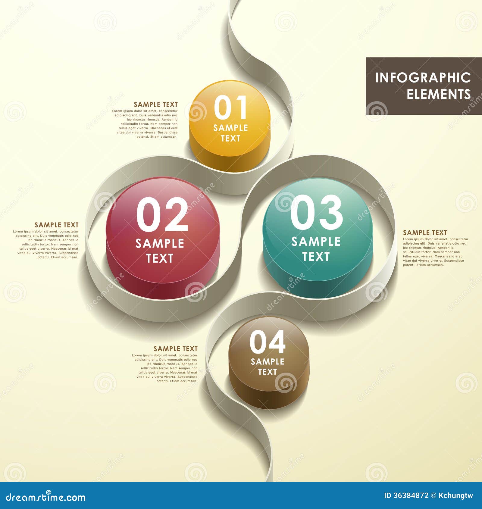 3d Abstract Flow Chart Infographics Stock Vector - Illustration of ...