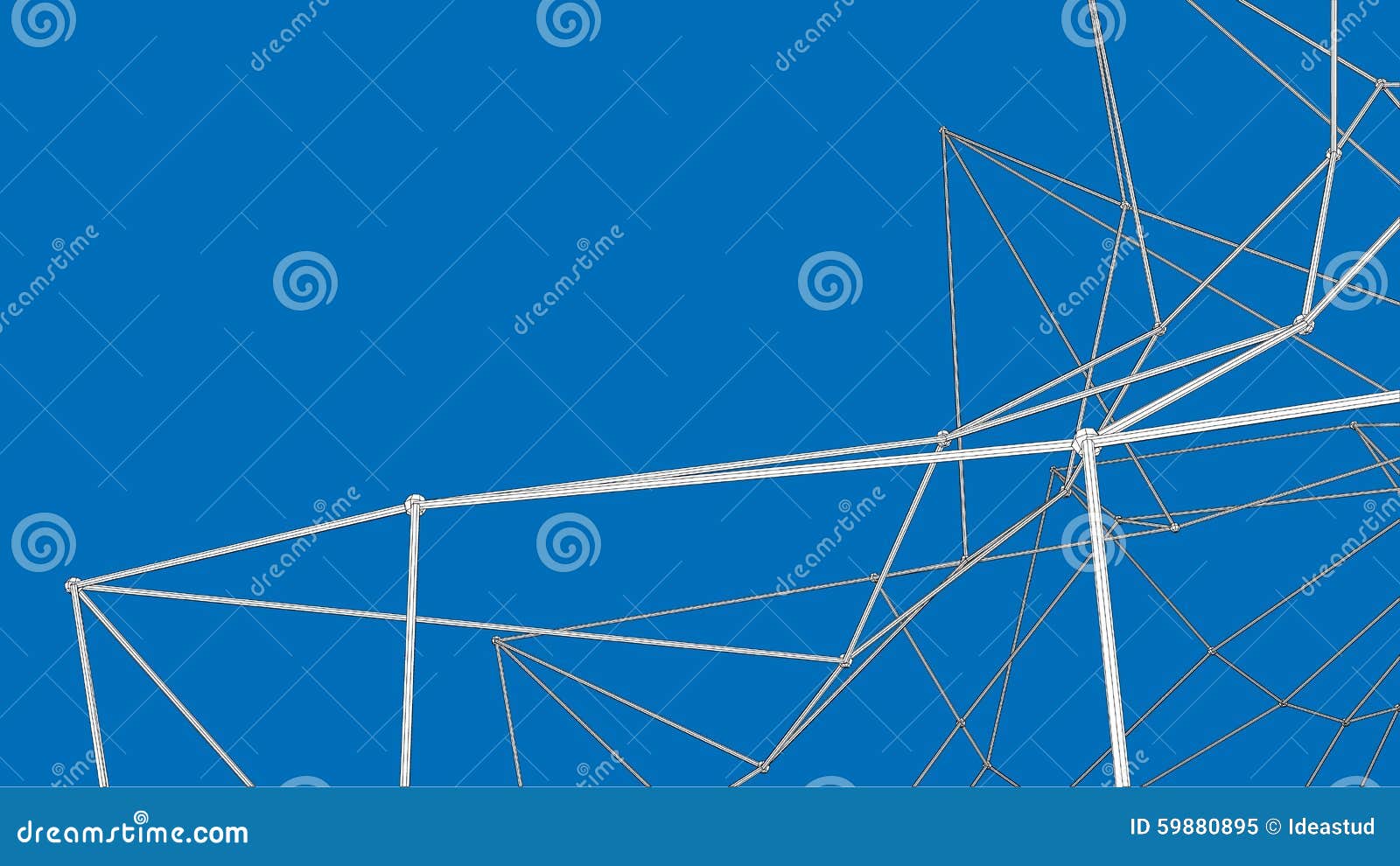 3d Abstract Framework Construction Stock Vector - Illustration of ...
