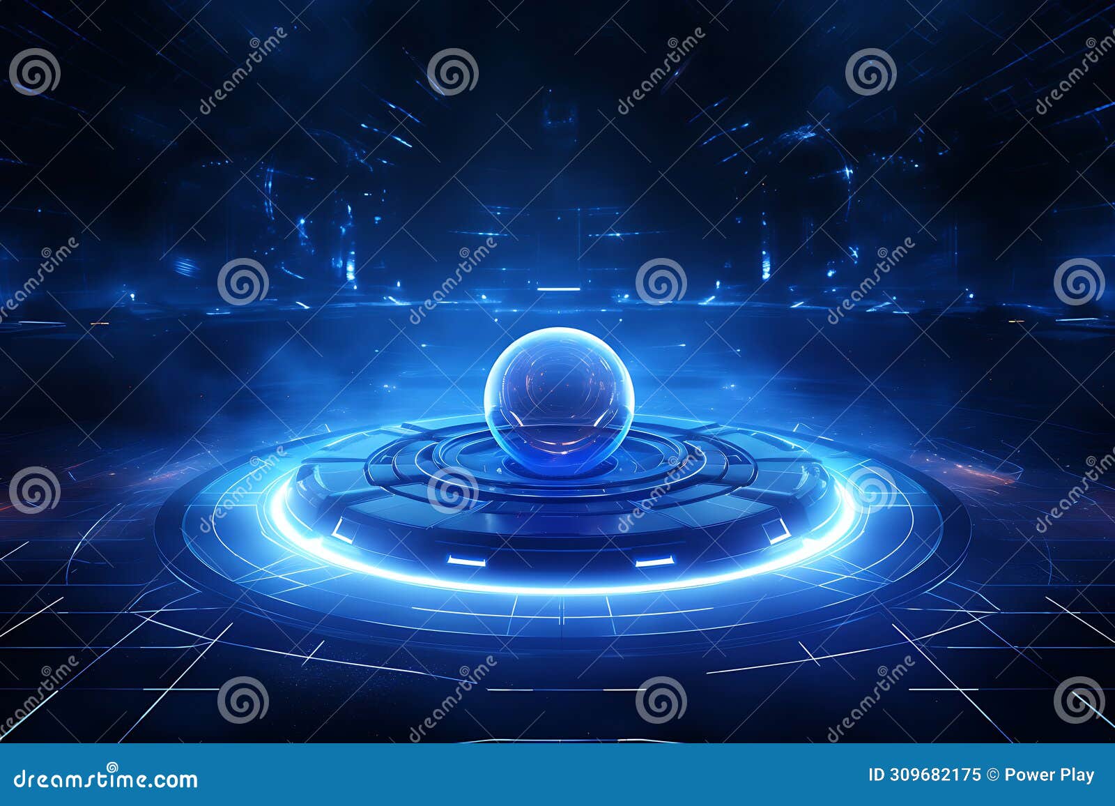 3D Abstract Futuristic Background with Neon Lights. 3d Render ...