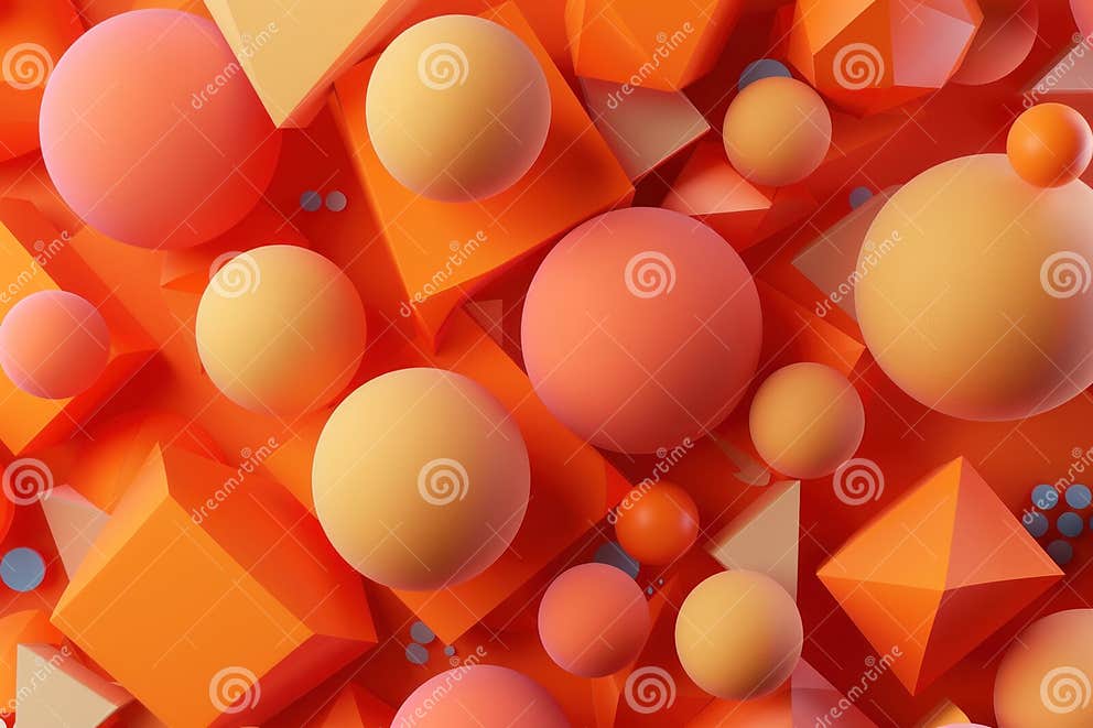 3d Abstract Geometric Background Design Stock Illustration ...