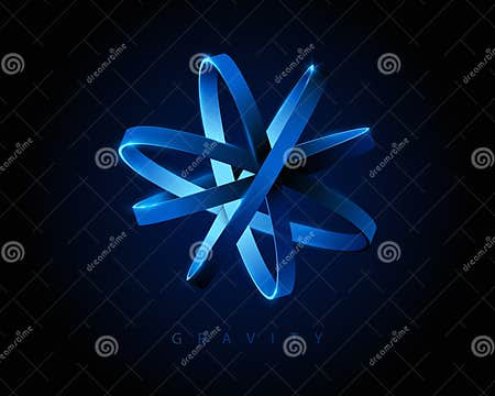 3d Abstract Geometric Gravity Sign Icon. Vector Illustration Stock ...