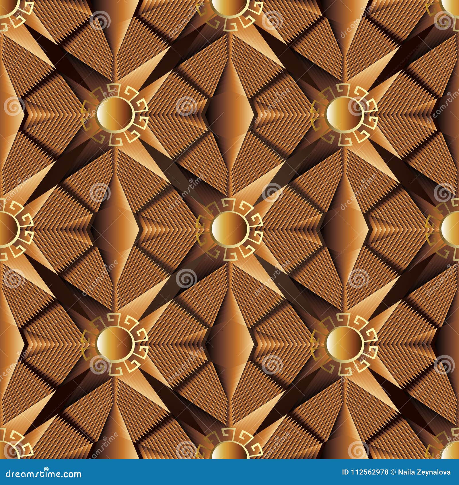 3d Abstract Geometric Polygons Seamless Pattern. Modern Vector B Stock ...