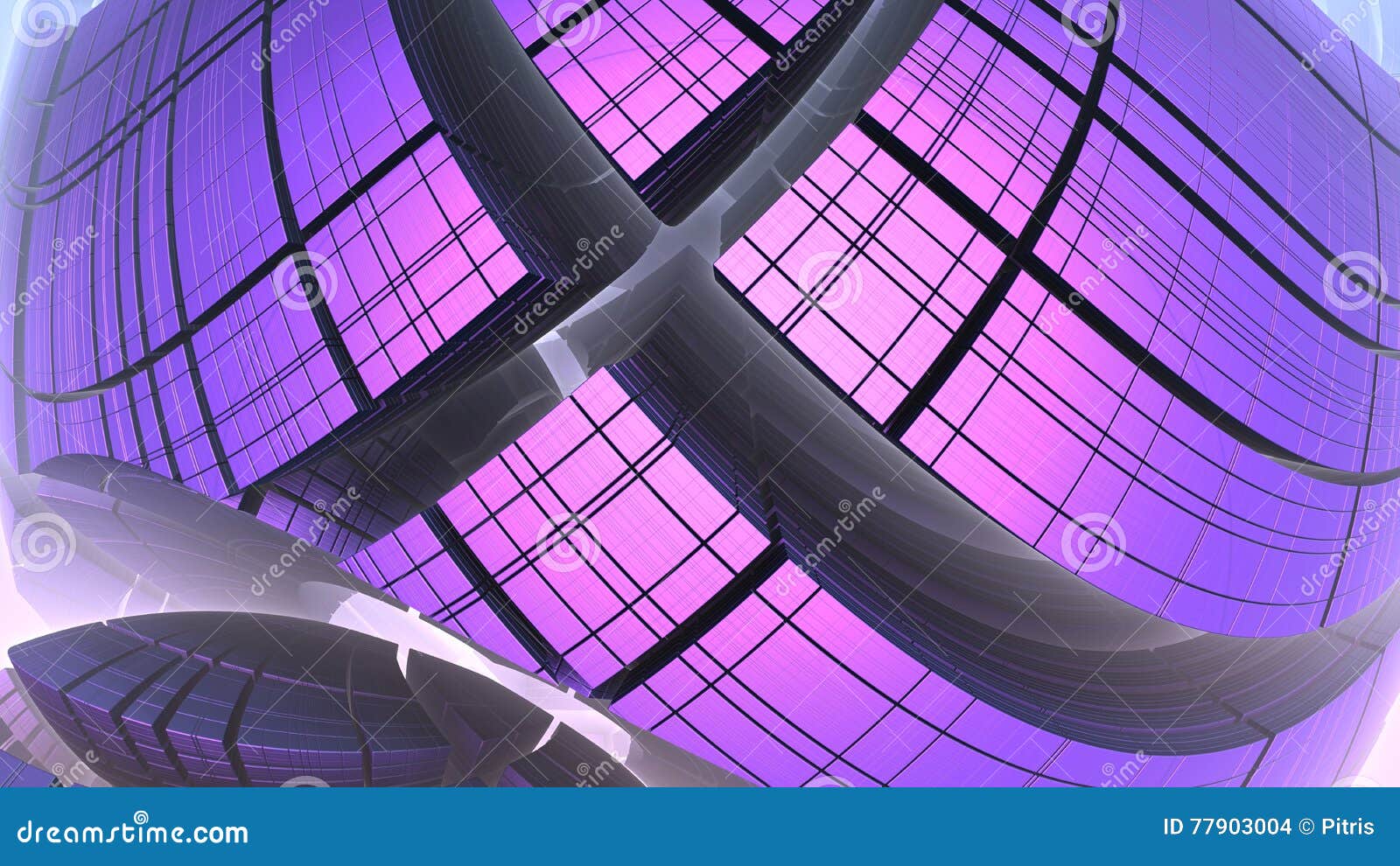 3D Abstract Geometric Purple Background Stock Illustration ...