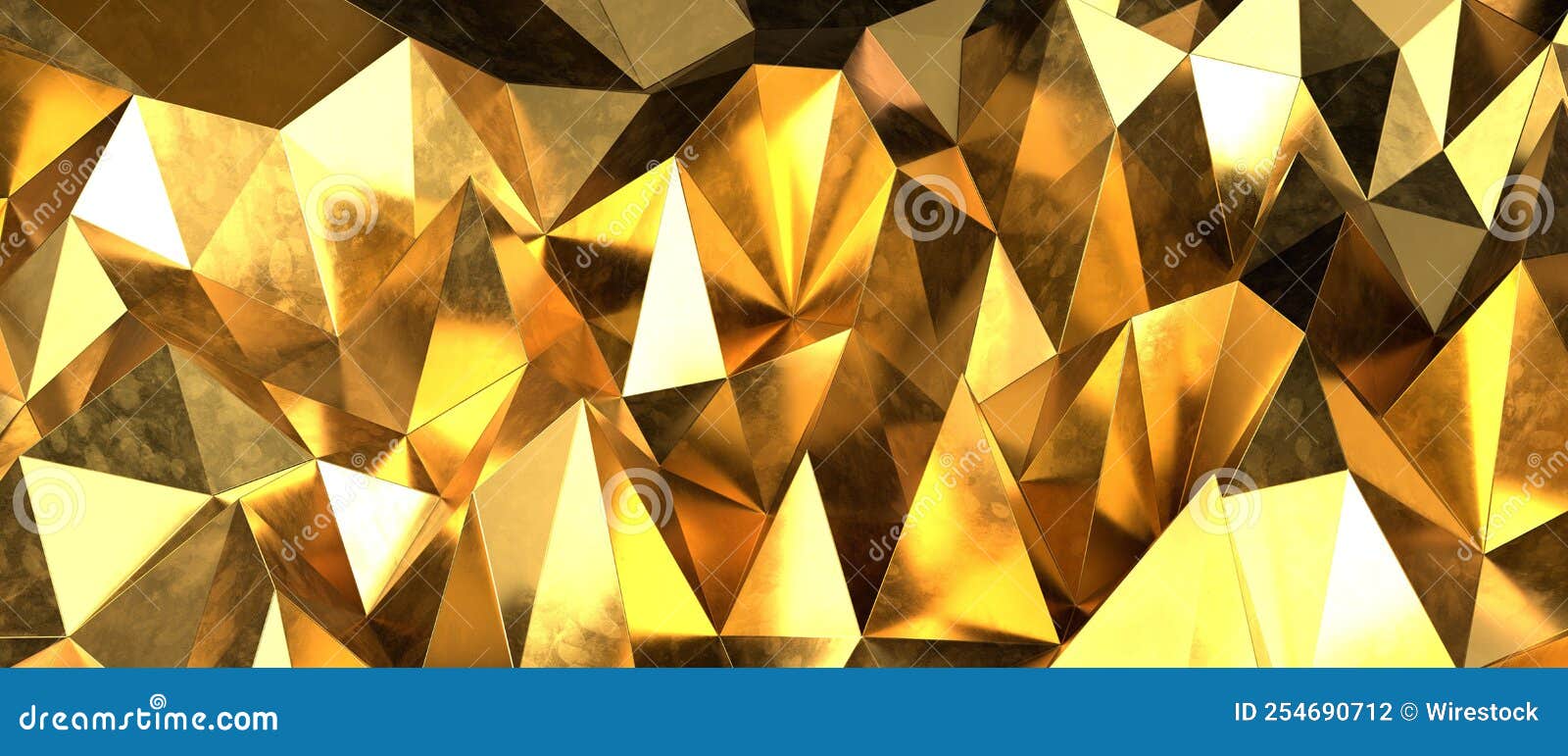3d Abstract Gold Geometric Background Stock Photo - Image of creative ...