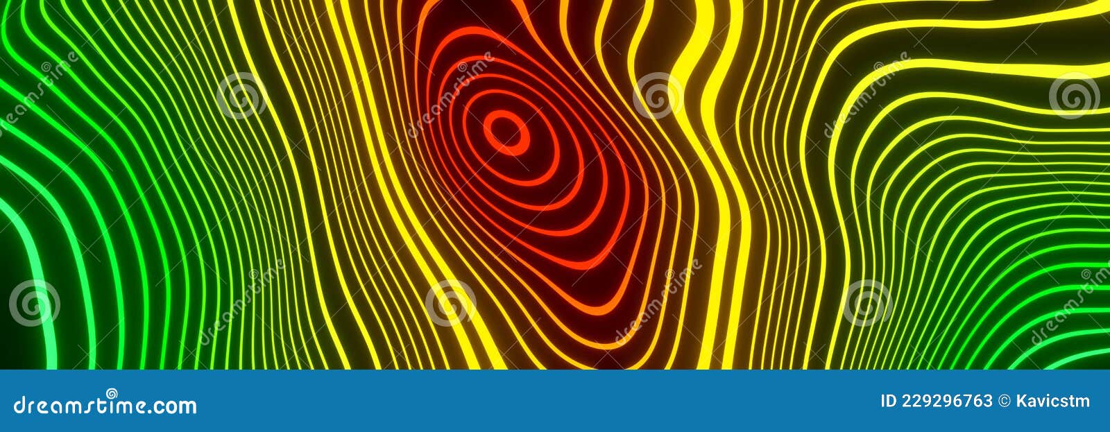 3D Abstract Gradient Topographic Contour Lines Stock Illustration ...