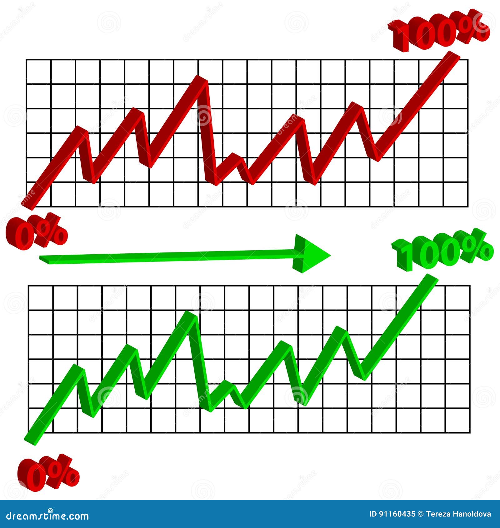 3D Abstract Graph on White Background. Stock Vector - Illustration of ...