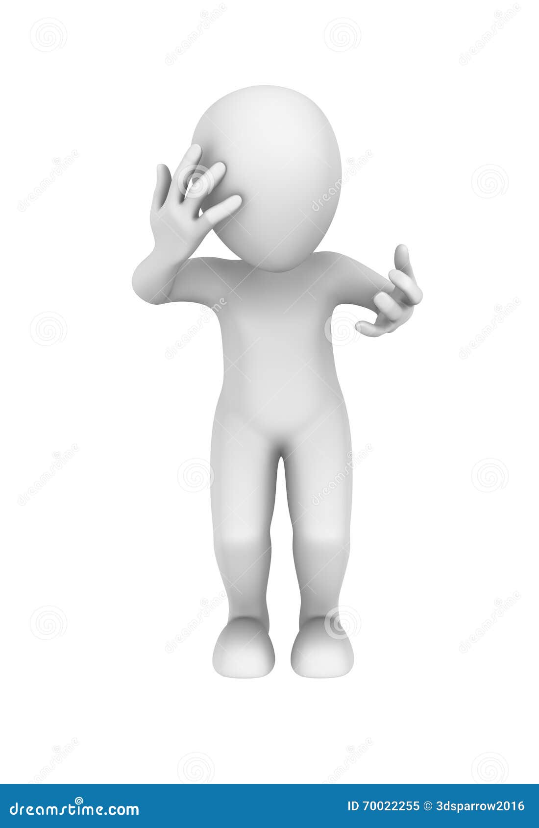 3d abstract human forgets. stock illustration. Illustration of small ...