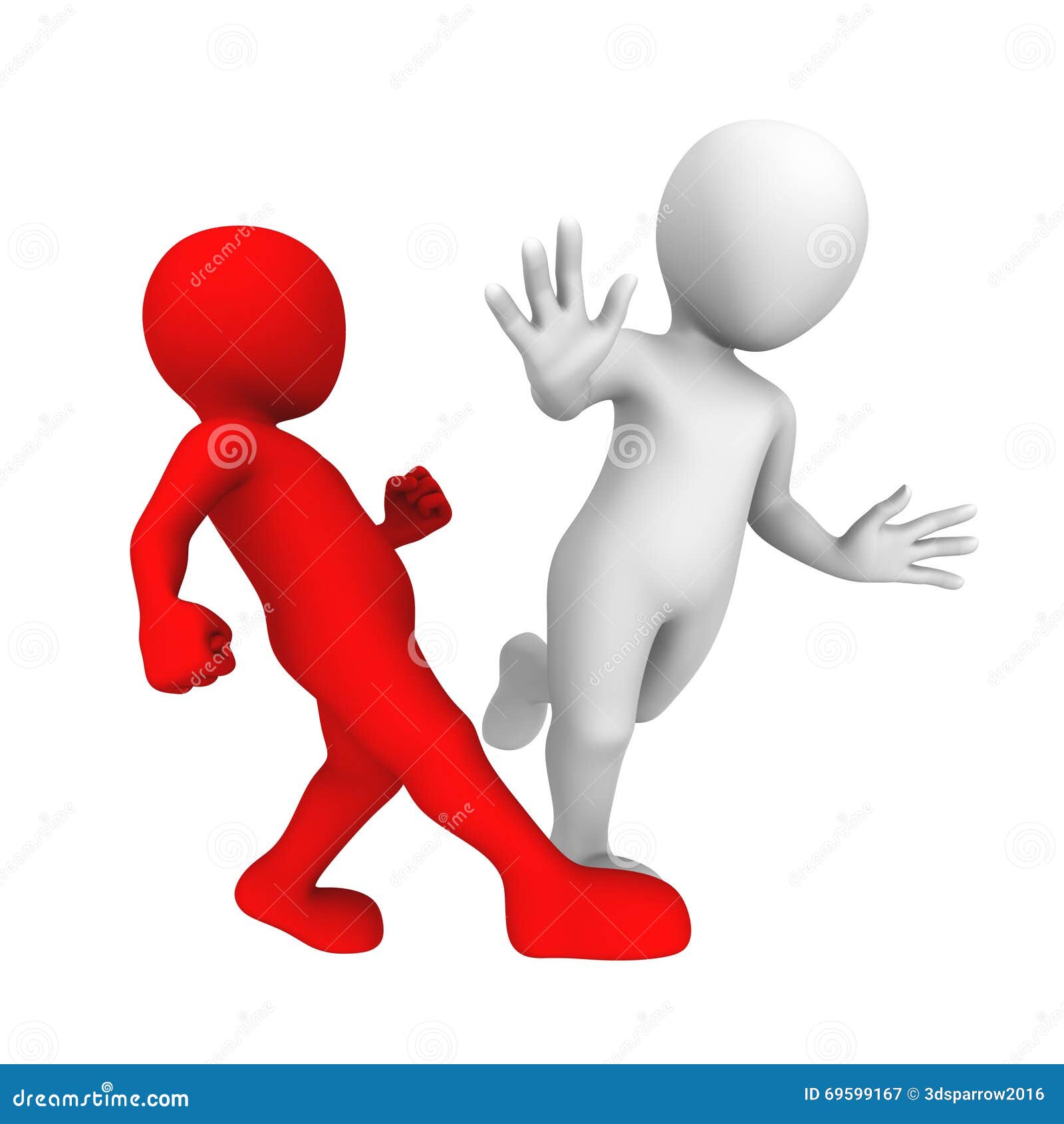 3d Abstract Human. Trip and Fall Down Stock Illustration - Illustration ...