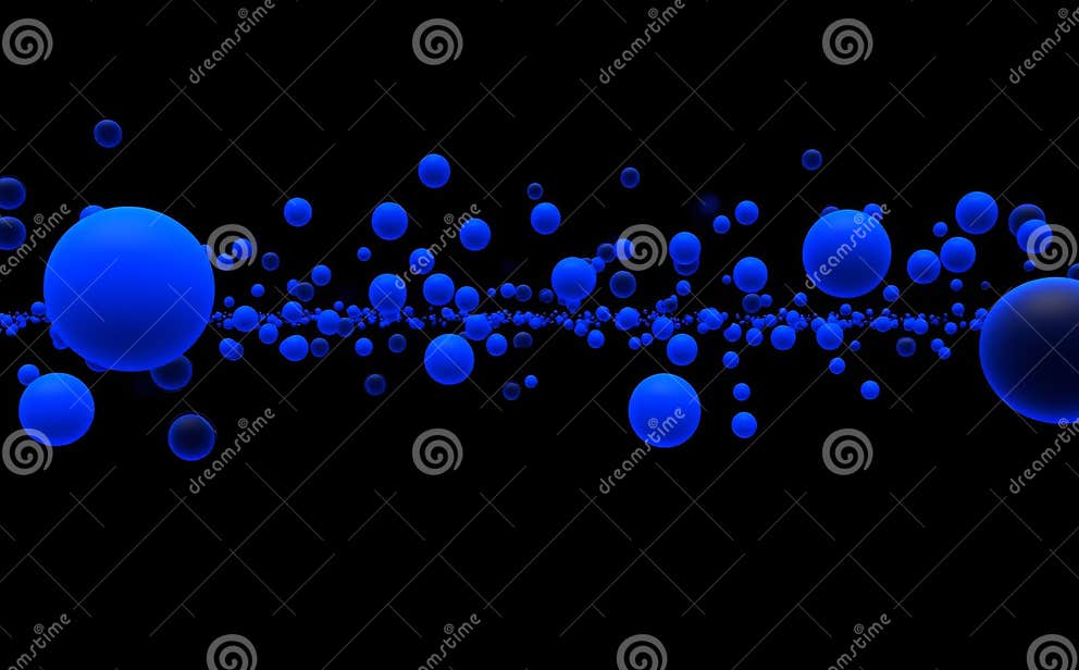A 3D Abstract Illustration of Turbulent Liquid in a Void. a Backdrop ...