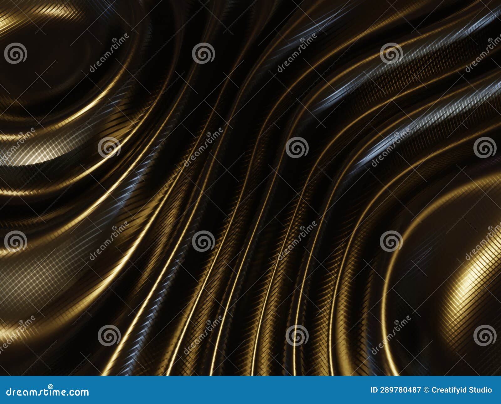 3d Abstract Iridescent Wavy Texture Background. Neon Holographic Fluid ...