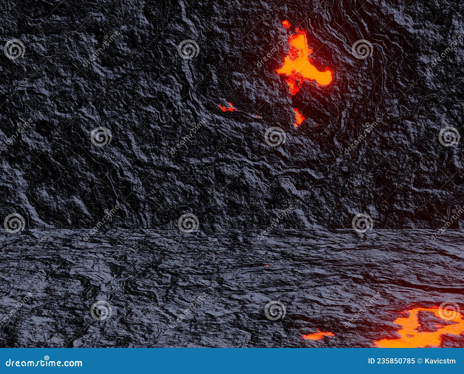 3D Abstract Lava Rock Wall Background Stock Illustration - Illustration ...