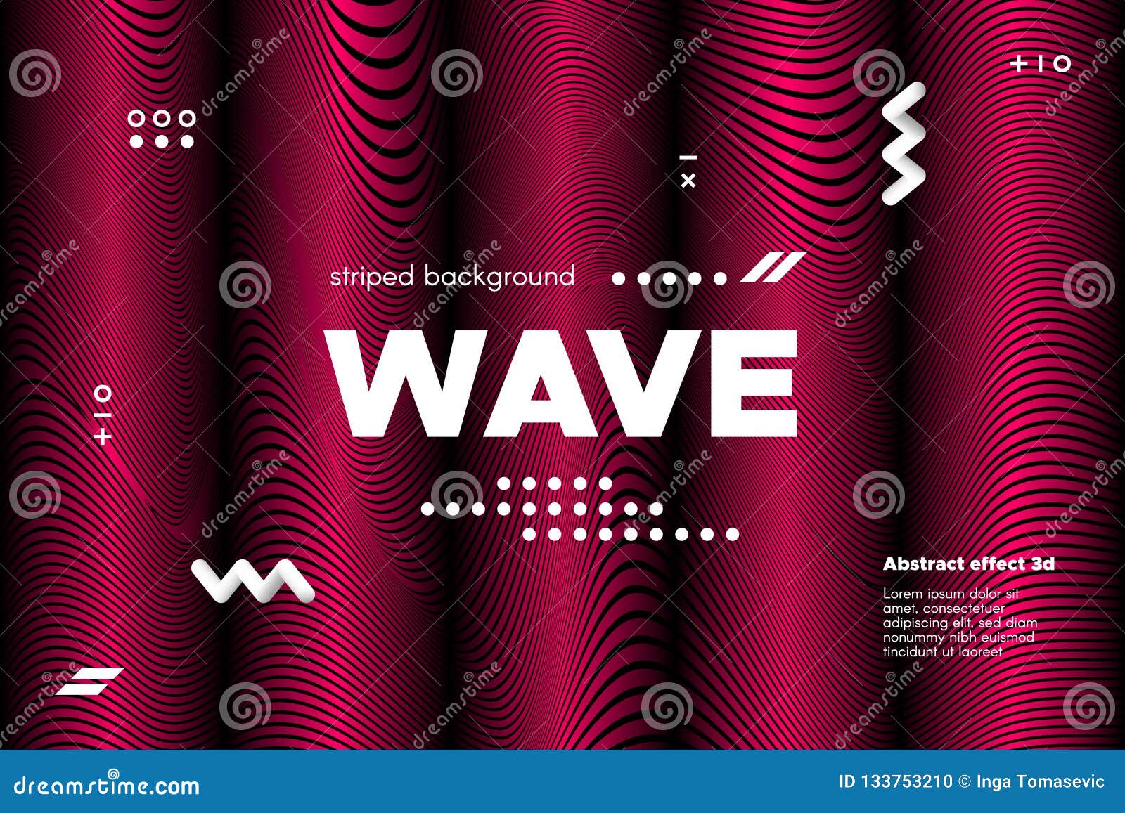 3d Abstract Linear Banner. stock vector. Illustration of abstract ...