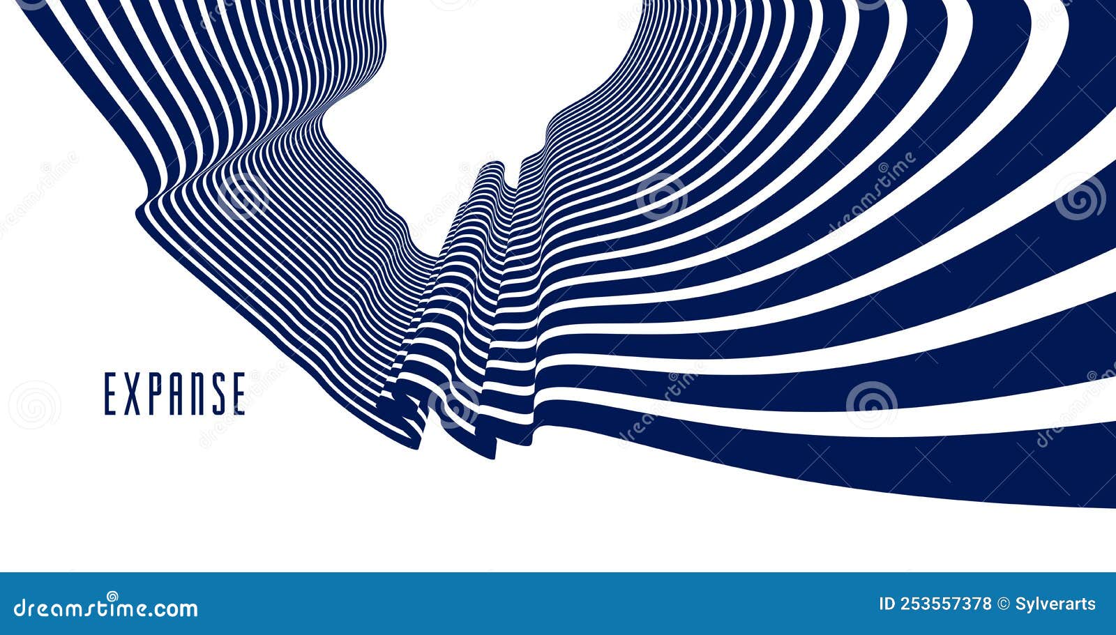 3D Abstract Lines in Perspective Vector Background, Modern Trendy ...