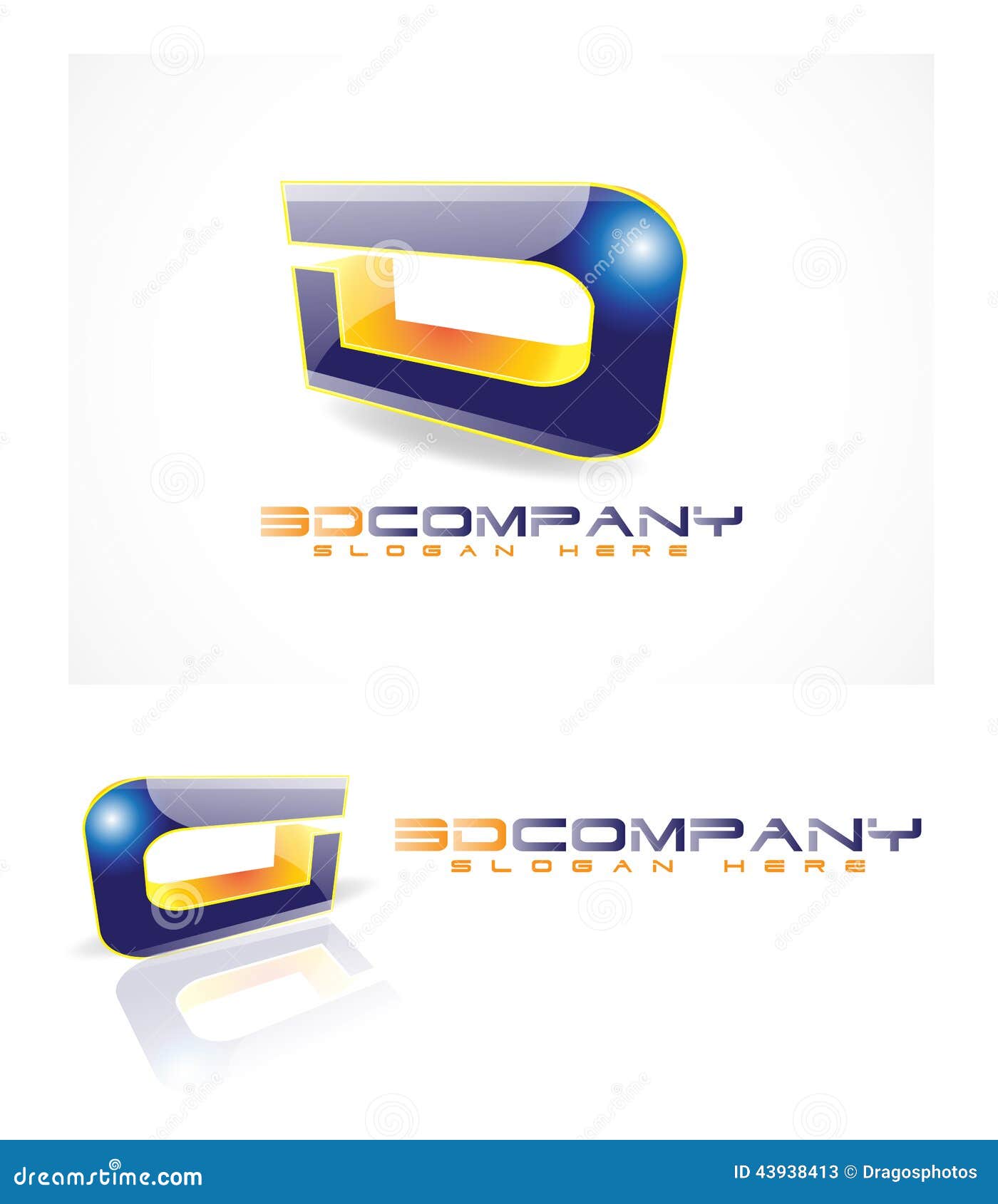 3d abstract logo stock illustration. Illustration of company - 43938413